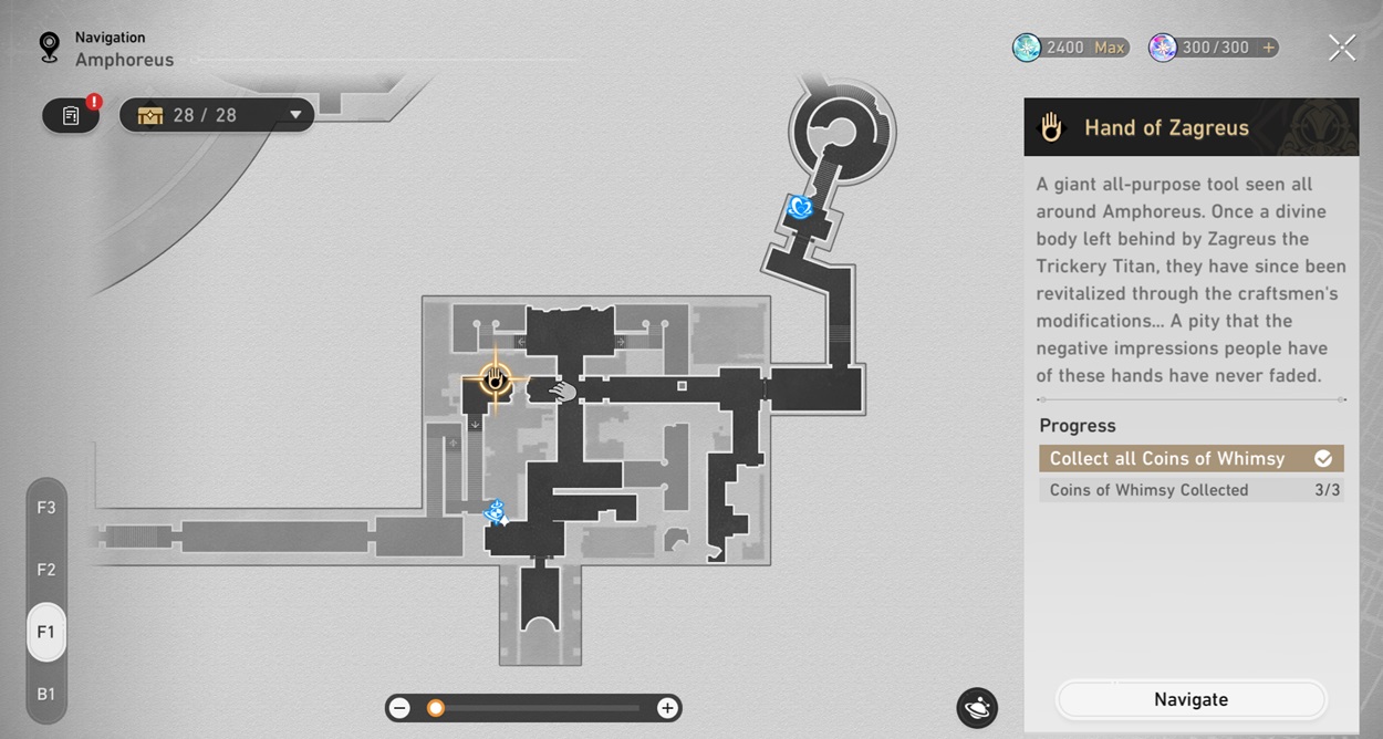 HSR 3.0 Hand of Zagreus: All Coins of Whimsy Location | Beebom