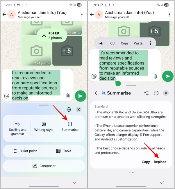 How to Use AI Writing Assist in One UI 7 on Samsung Phones | Beebom