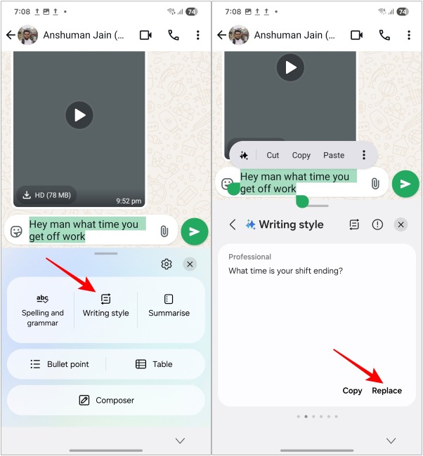 How to Use AI Writing Assist in One UI 7 on Samsung Phones | Beebom
