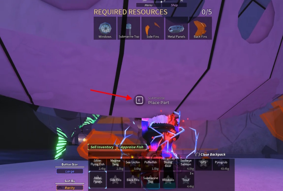 How to Get and Upgrade Submarine in Fisch Mariana's Veil Update | Beebom